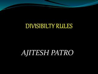 Divisibility Rules PPTX