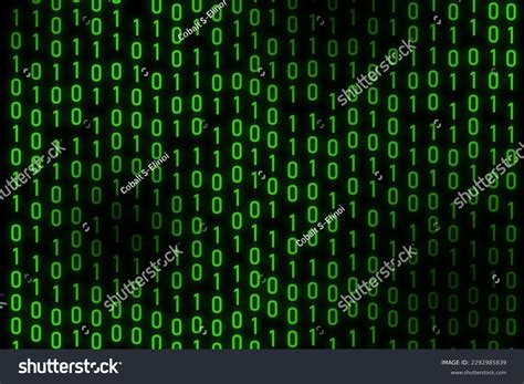 Green Pattern Binary Numeral System Background Stock Illustration