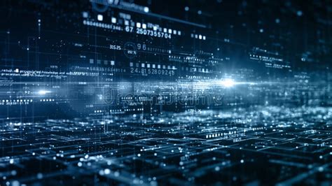 Technology Digital Cyberspace With Particles And Digital Data Network Connections Big Data