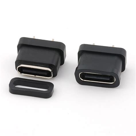 Ip67 Waterproof Usb Type C 24pin Female Receptacle Connector Surface Mount