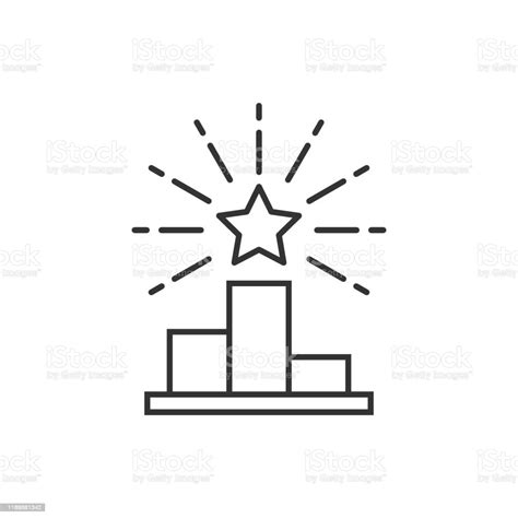 플랫 스타일의 연단 아이콘입니다 흰색 격리 된 배경에 받침대 벡터 그림입니다 수상 비즈니스 개념 아이콘에 대한 스톡 벡터 아트