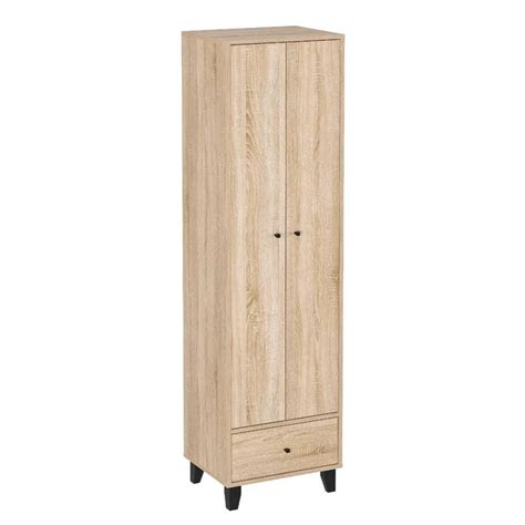 Вузька дводверна шафа з ящиком Компаніт Шафа 17 Дуб сонома купити онлайн на Rozetka