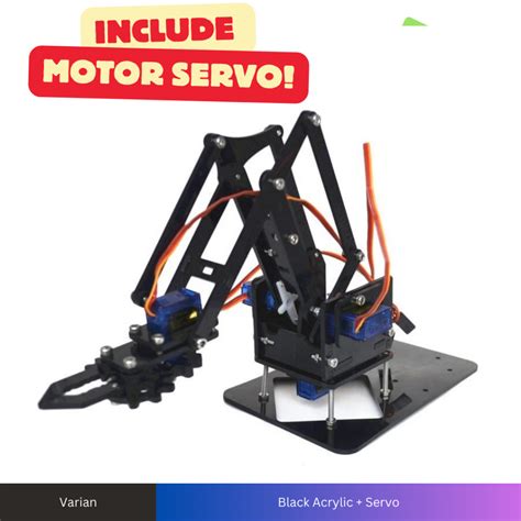 Jual Robotic Robot Arm Lengan Robot 4 Dof Degree Of Freedom Diy Clamp Jepit Servo Shopee