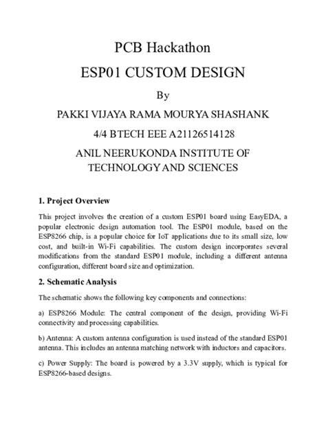 Pdf Pcb Hackathon Report