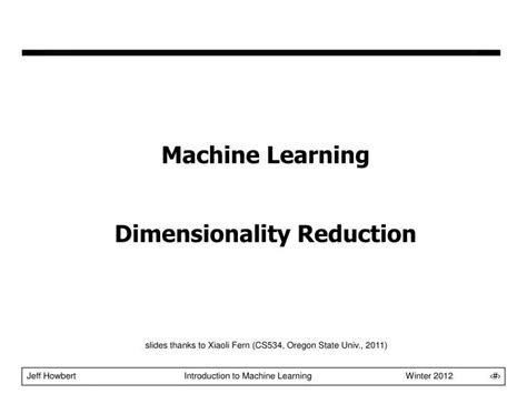PPT Machine Learning Dimensionality Reduction PowerPoint Presentation