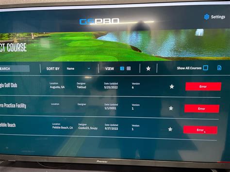 how do i fix error downloading gspro courses r golfsimulator