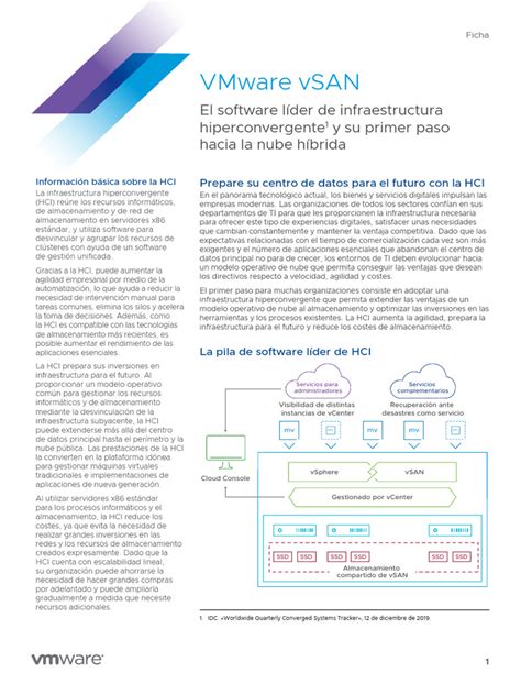Vmware Vsan Datasheet Pdf Computación En La Nube V Mware
