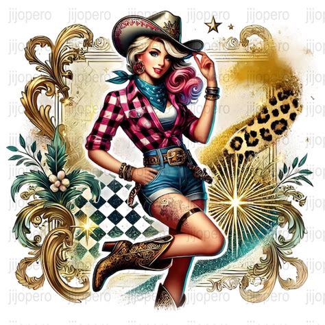 Cowgirl Pin Up Etsy