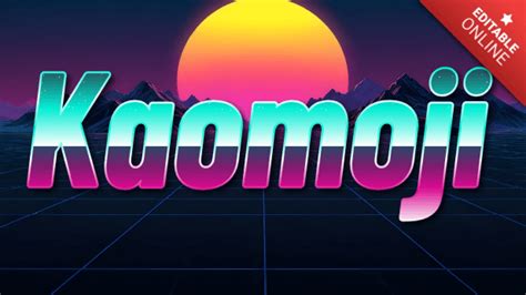 Kaomoji Retro Wave Font Text Effect Generator