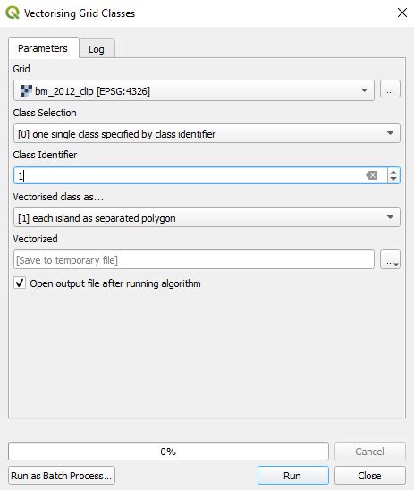 Polygonizing Only Pixel Values Of 1 From Raster Using Qgis Geographic Information Systems