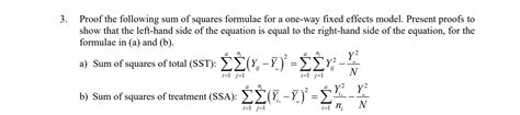Solved 3 Proof The Following Sum Of Squares Formulae For A
