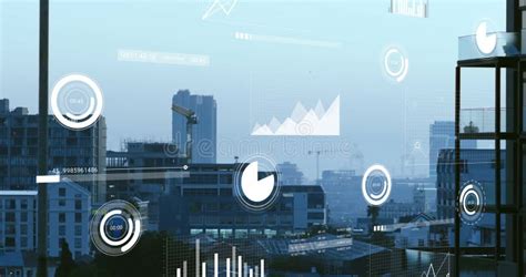 On Start Hud Floating Over City Sweeping Gauges Filling Charts Scrolling Metrics Showing Live