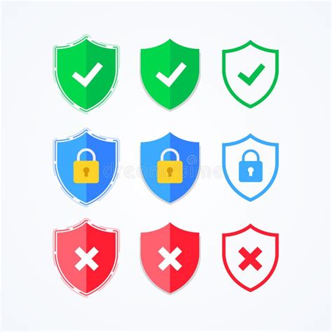 Padlock Check Mark Icon Vector Logo Template Illustration Design Vector Eps 10 Stock Vector