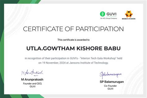 Gowtham Kishore On Linkedin Guvi Guviinteriontechgala2024 Workshop