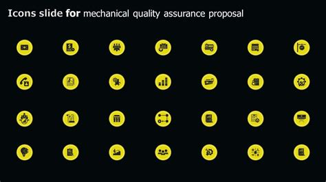 Icons Slide For Mechanical Quality Assurance Proposal Ppt Pictures Sample P