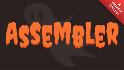 Assembler Halloween Font Text Effect Generator