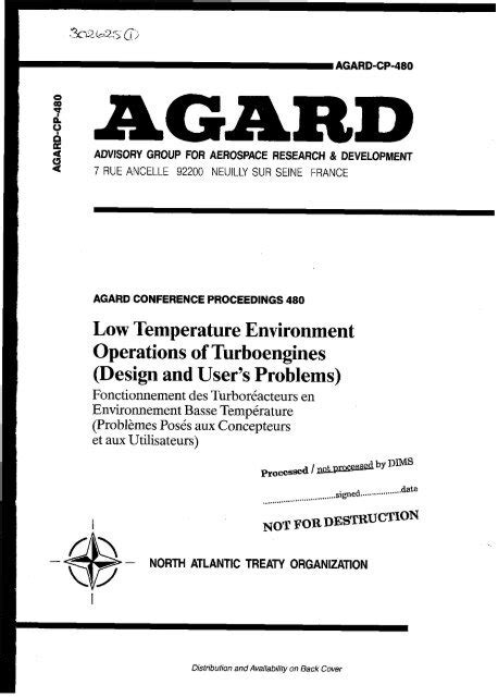 low temperature environment operations of turboengines design
