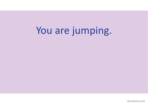 Present Continuous Miming Game English Esl Powerpoints