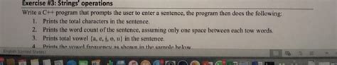 Solved Exercise 3 Strings Operations Write A C Program