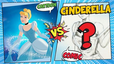 Challenge Day 15 How To Draw Cinderella Cartoon Vs Comic Disney
