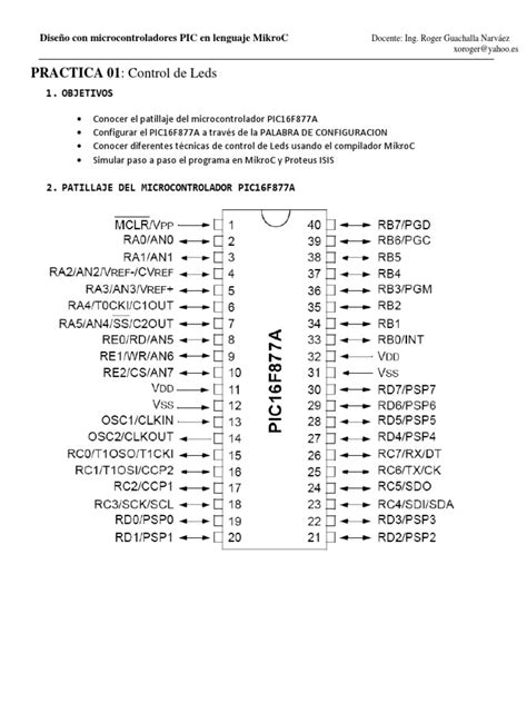 P01 Control De Leds Mikroc Pdf Poco Ingenieria Eléctrica