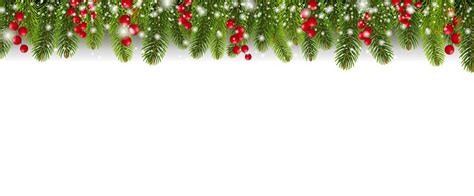Premium Vector Xmas Fir Tree Border With Holly Berry Frame