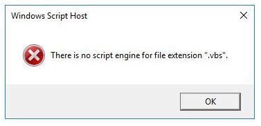 There Is No Script Engine For File Extension Vbs Or Vbx How I Solved It Andyp Dev