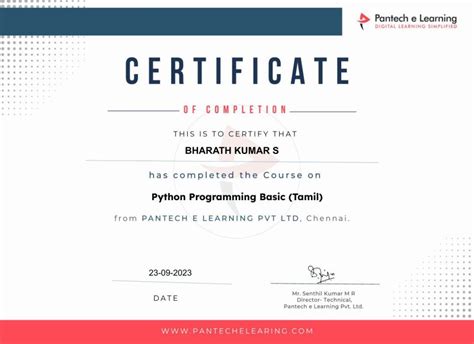 s bharath kumar on linkedin python course