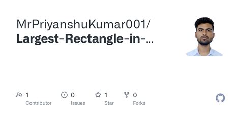 Github Mrpriyanshukumar001largest Rectangle In Histogram