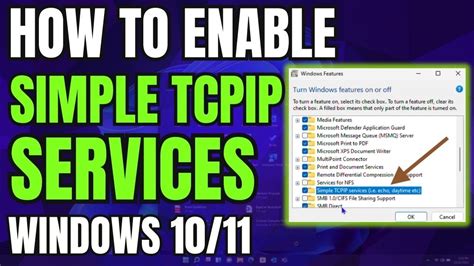 How To Enable Simple TCPIP Services On Windows YouTube