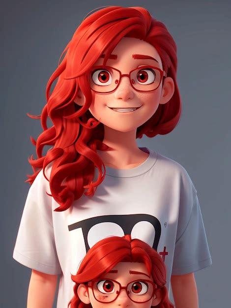 Premium Ai Image A Red Girl