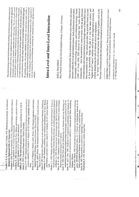 Pdf Intra Level And Inter Level Interaction