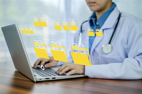 Premium Photo Doctor Manage Document Management System Dms Folder File Data Management Or Data