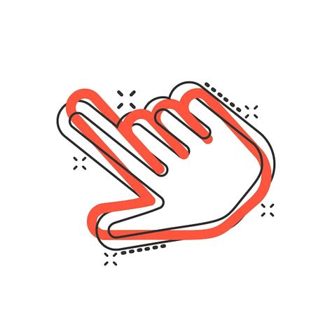 premium vector click mouse icon in comic style pointer vector cartoon