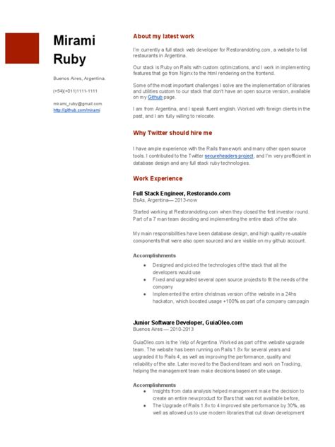 mirami ruby cv pdf ruby on rails websites