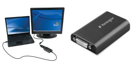 Kensington Ships Dual Monitor Adapter Using DisplayLink USB Technology
