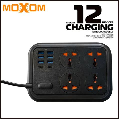 Moxom 4 Anti Static Power Socket Rm90 Shopee Malaysia