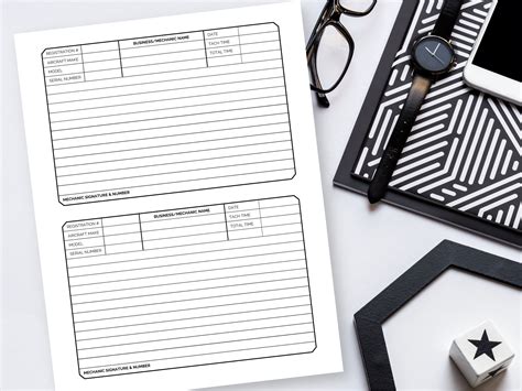 Airframe Logbook Printable Pages Aircraft Logbook Page Airframe
