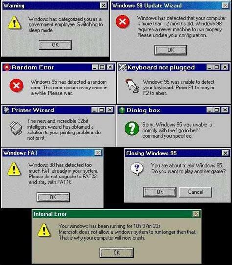 Windows Classic Error Msgs XP Genius