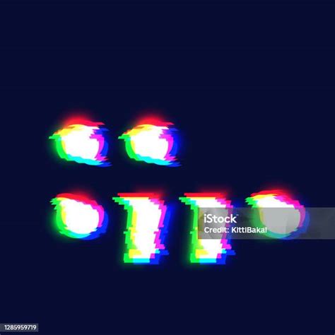 현실적인 결함 글꼴 문자 콜론 세미 콜론 쉼표 전체 정지 벡터 일러스트 0명에 대한 스톡 벡터 아트 및 기타 이미지 0명 3차원 형태 개체 그룹 Istock