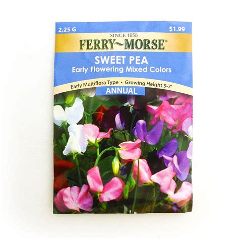 Ferry Morse Sweet Pea Early Flowering Mixed Colors Seed