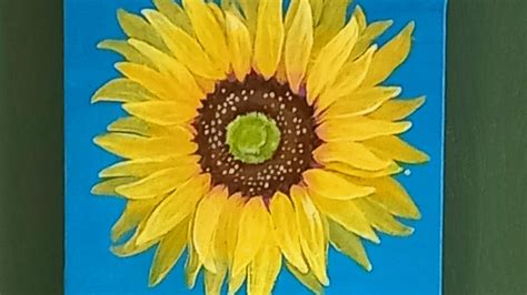 유화 위에 그린 아크릴 해바라기 Youtube