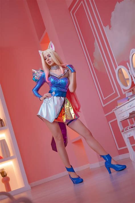K Da All Out Ahri Cosplay By Bellatrixaiden R Cosplaygirls