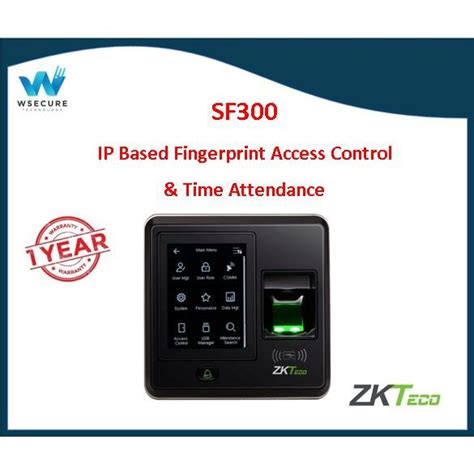 ZKTeco IP Based Fingerprint Access Control Time Attendance LCD Resistive Touch Screen SF300