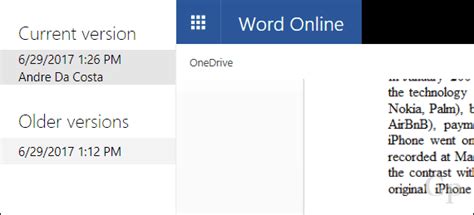 Restore Previous Versions Of Files In Onedrive