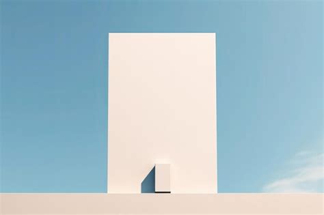 Premium Ai Image Minimalistic Abstract Background With A Single Rectangle Representing