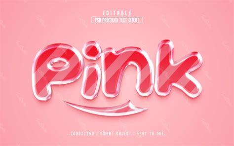 Pink Candy Text Effect Photoshop Premium Psd File