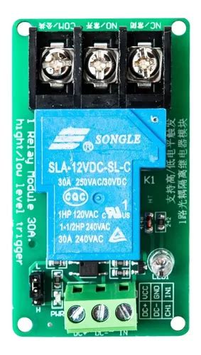 modulo relevador 12v 30a relay 1 canal optoacoplador arduino mercadolibre