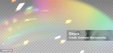 무지개 빛 프리즘 효과 레이어 투명 오버레이 배경 홀로그램 반사 크리스탈 플레어 부과 메쉬 그라디언트가 있는 벡터 사실적인 그림