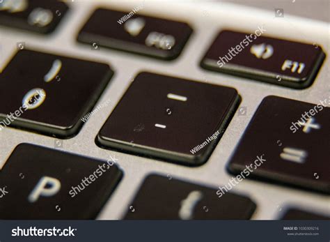Dash Underscore Symbol Keyboard Key Button Stock Photo 1030309216